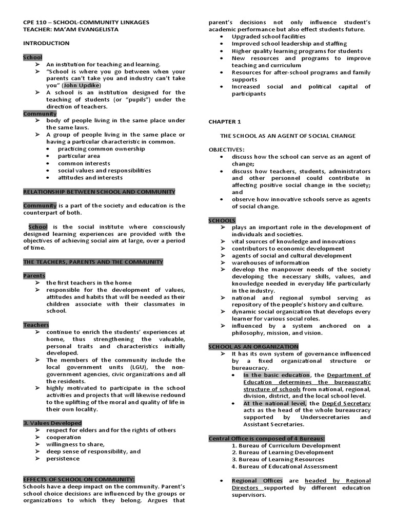 CPE 110 - Second Sem | PDF | Teachers | Leadership