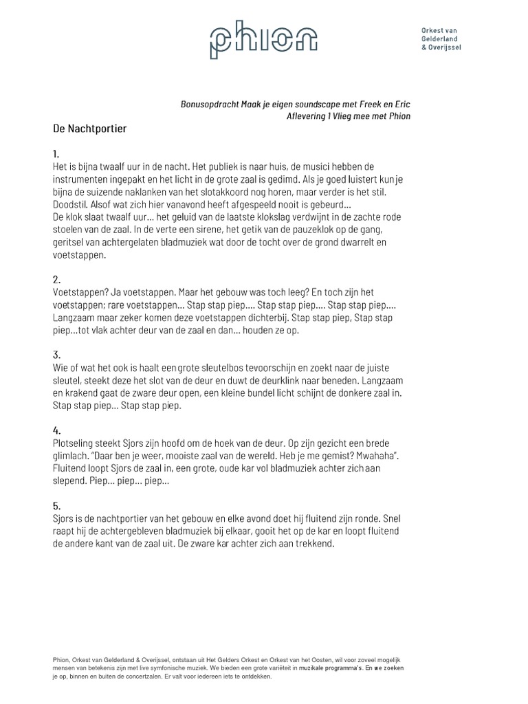 Verhaal soundscape Vlieg mee met Phion | PDF