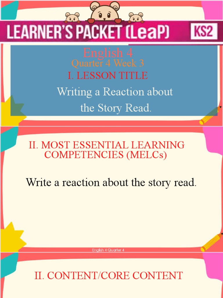 Writing Reactions to Stories | PDF