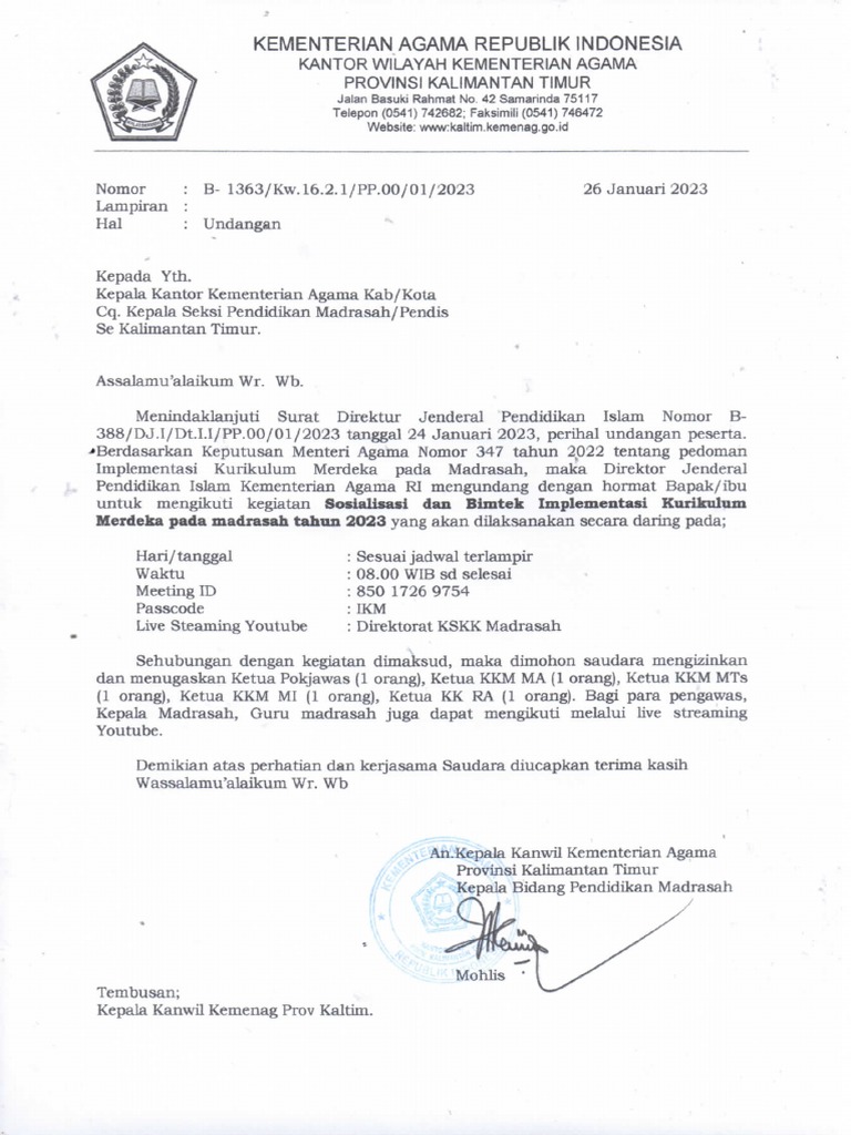 Undangan Bimtek IKM PDF | PDF