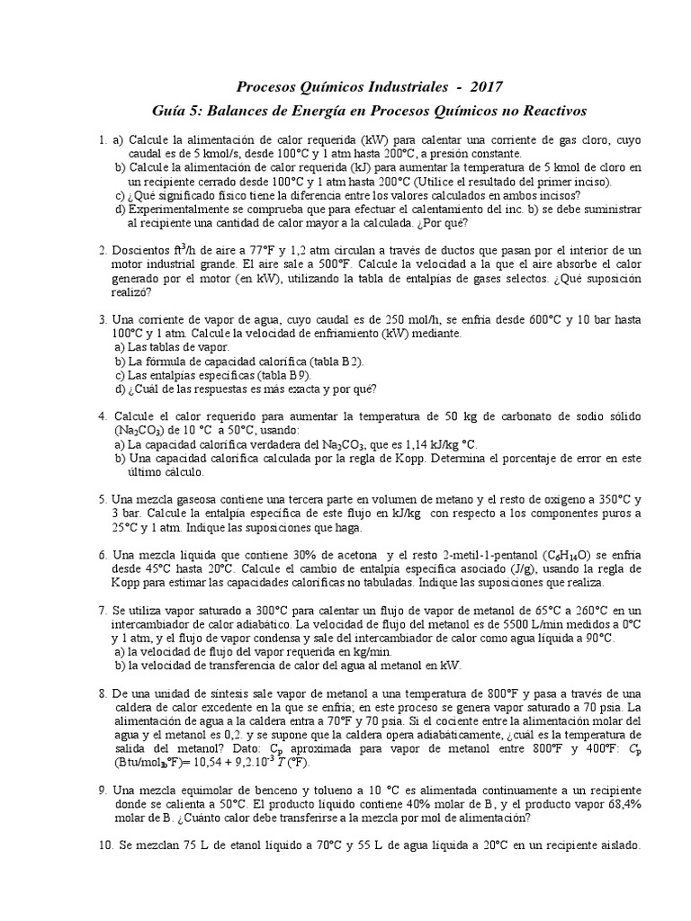 Guía 5 | PDF | Vapor de agua | Agua