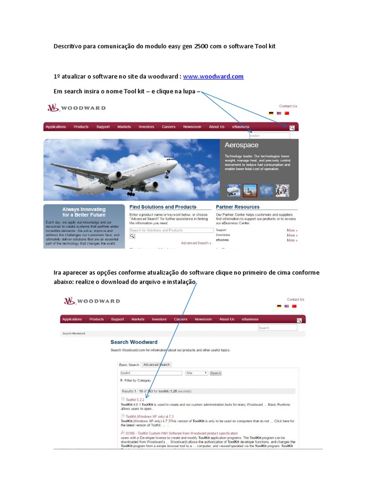 Descritivo para Comunicação Do Modulo Easy Gen 2500 Com o Software Tool ...
