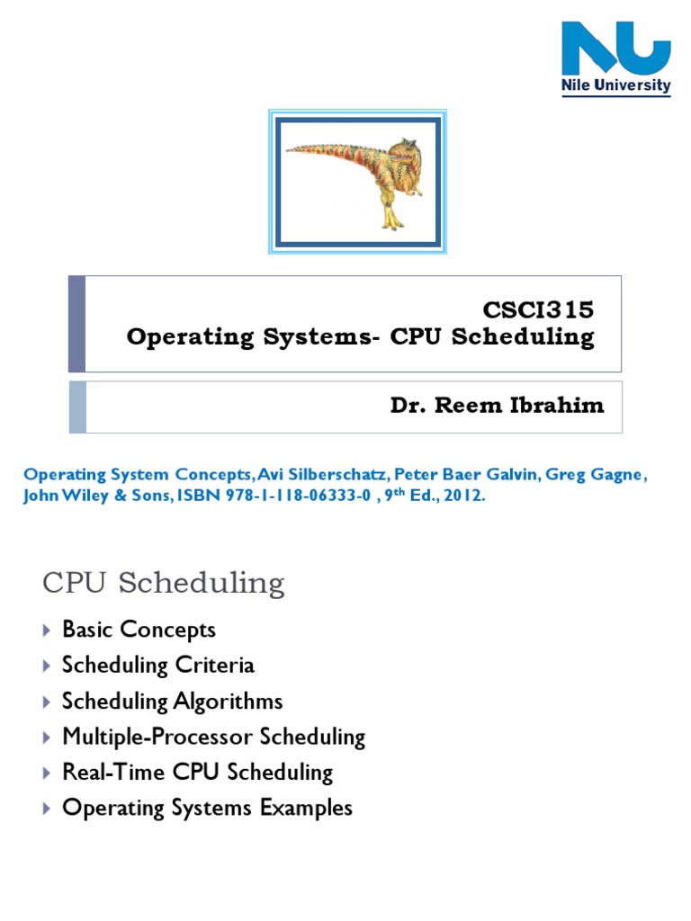 Operating Systems - Ch6 - Mod - Reem | PDF | Scheduling (Computing) | Process (Computing)