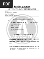 Sample Legal Notice 138 | PDF | Cheque | Negotiable Instrument