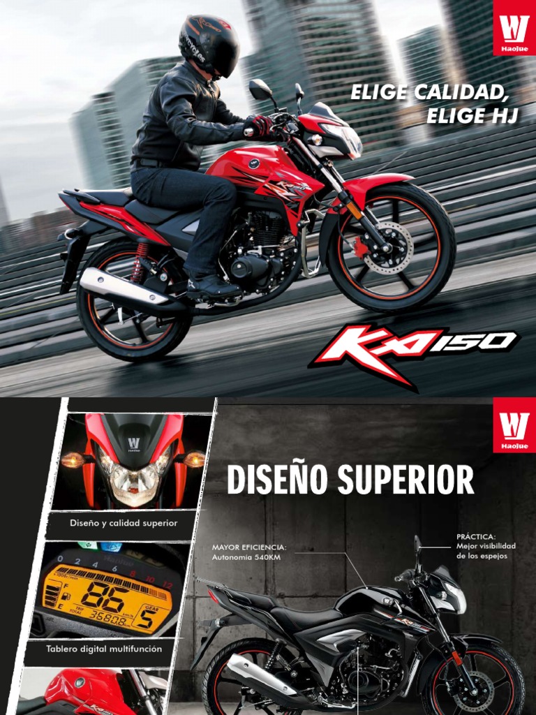 Ficha Tecnica KA 150 | PDF | Motocicleta | Tecnologías automotrices