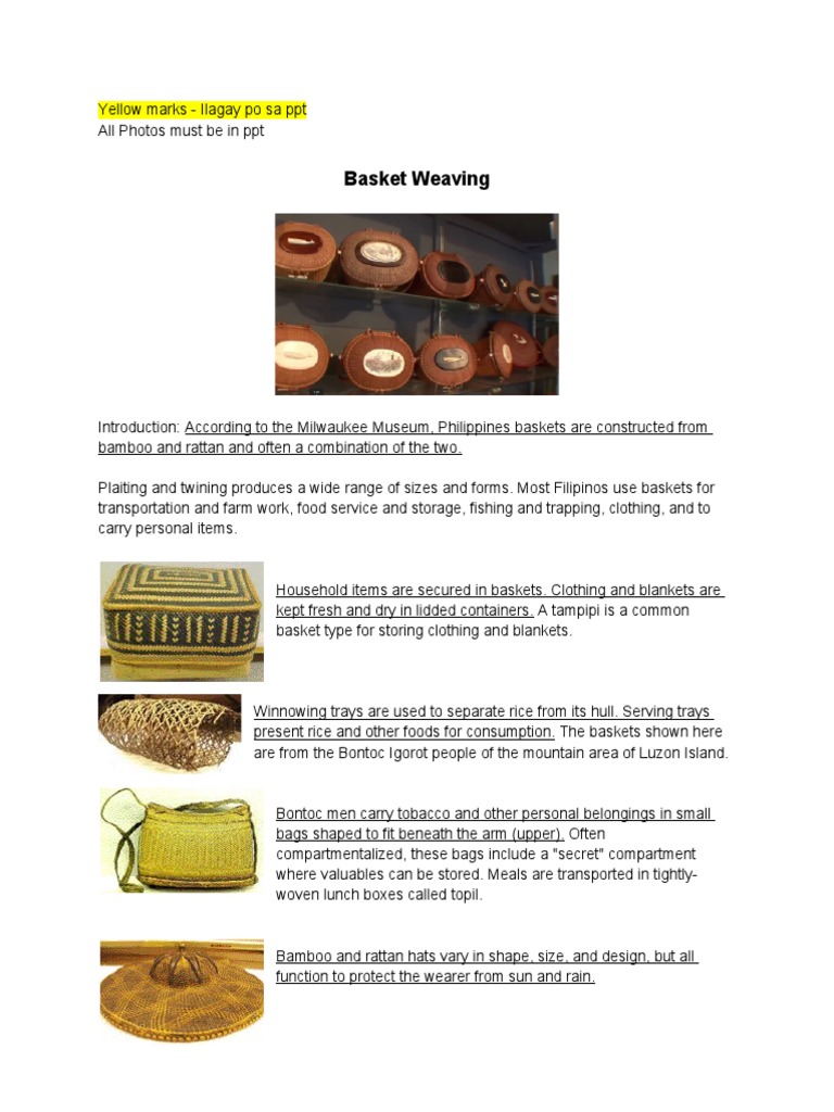 An Introduction to Filipino Basket Weaving Traditions and Techniques ...