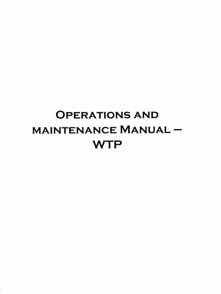 WTP Water Treatment Plant PDF | PDF