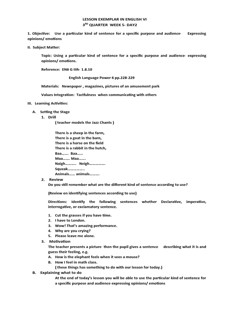 Expressing Emotions in English Sentences | PDF | Emotions | Teachers