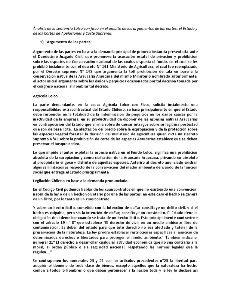 Ánalisis de La Sentencia Lolco Con Fisco | PDF | Propiedad | Dominio ...