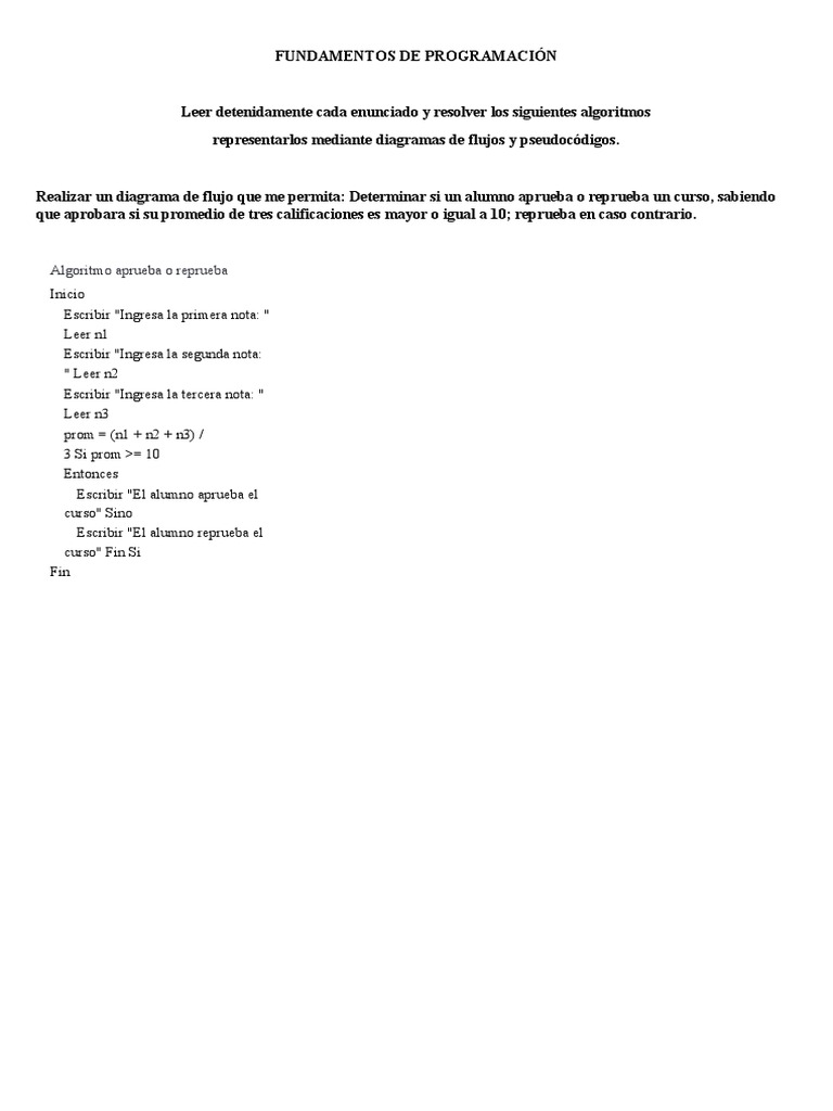 Fundamentos de Progrmación New | PDF | Algoritmos