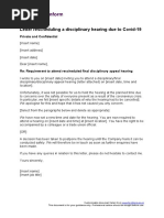 HR Template - Disciplinary Hearing Invitation | PDF | Mail | Government