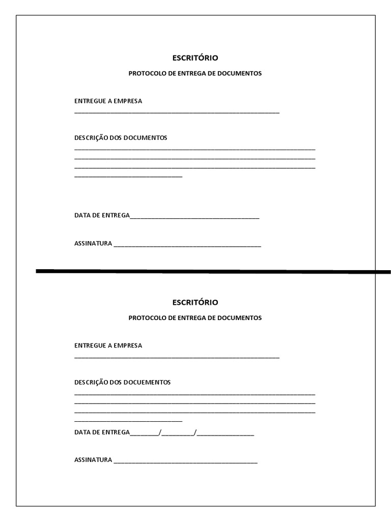 Modelo de Protocolo de Entrega | PDF