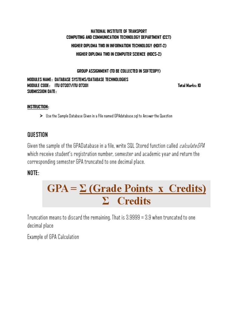 GPA Question PDF | PDF