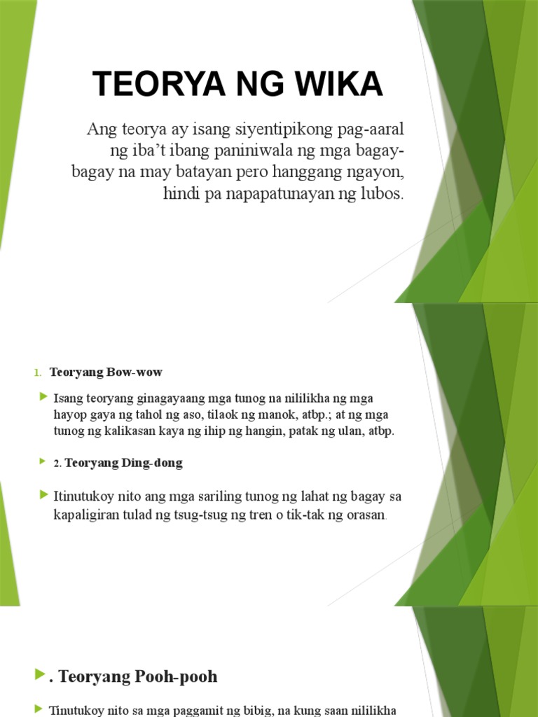 Teorya NG Wika | PDF