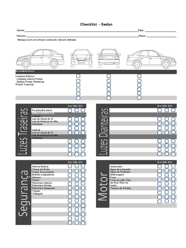 CheckList Sedan | PDF