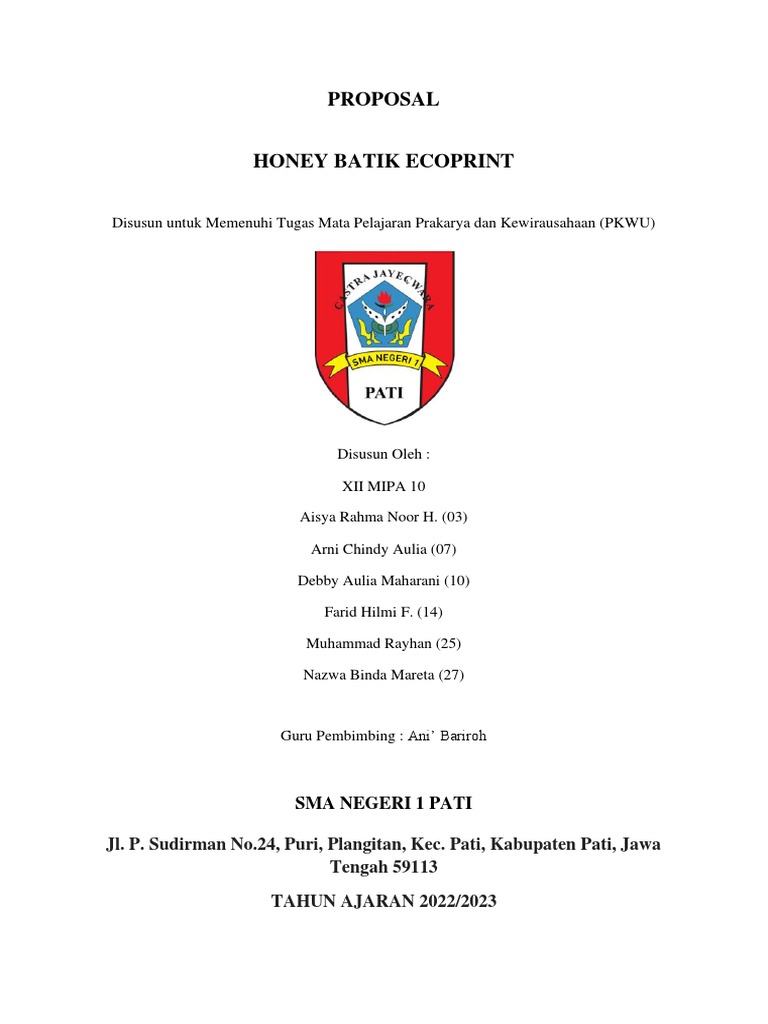 Proposal Batik Ecoprint PDF | PDF