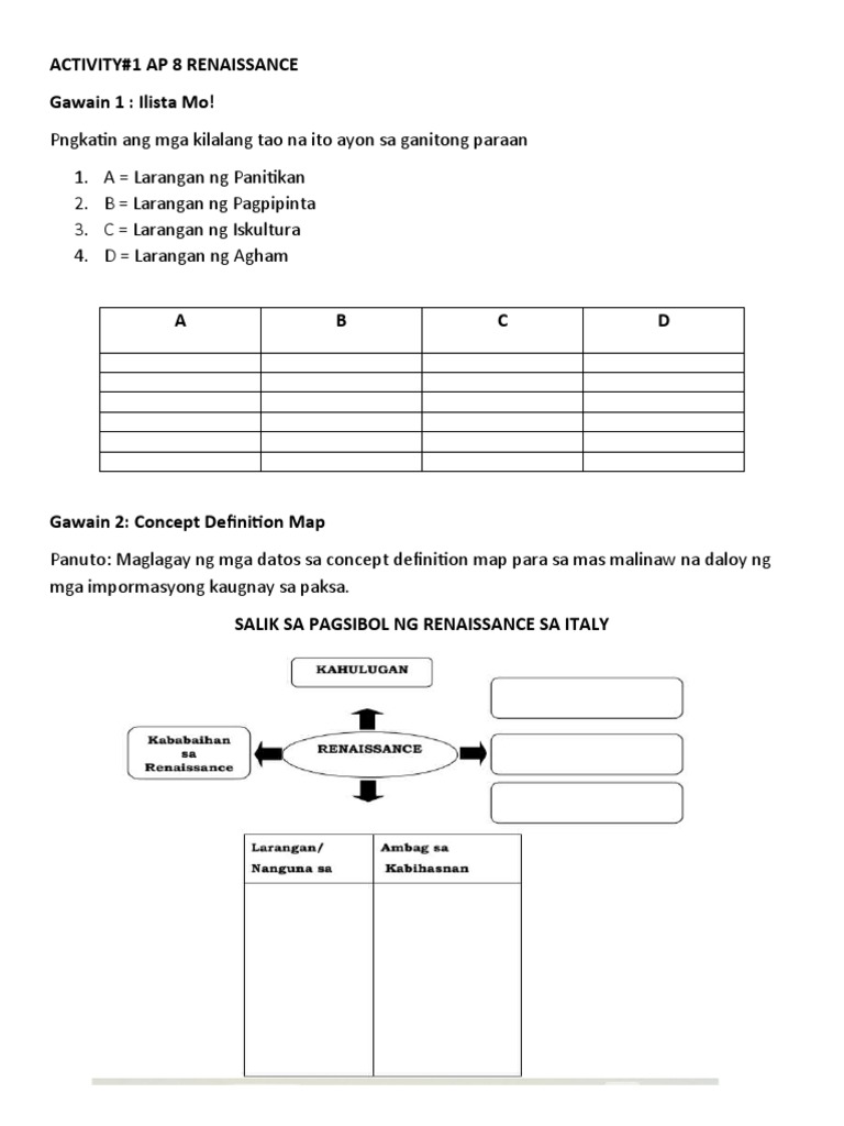 Activity Ap8 Renaissance | PDF