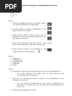 Linear and Non Linear Text Quiz | PDF