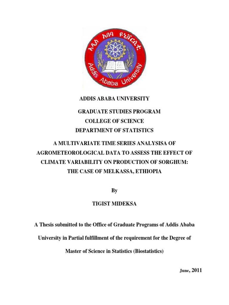 Tigist Mideksa | PDF | Vector Autoregression | Time Series