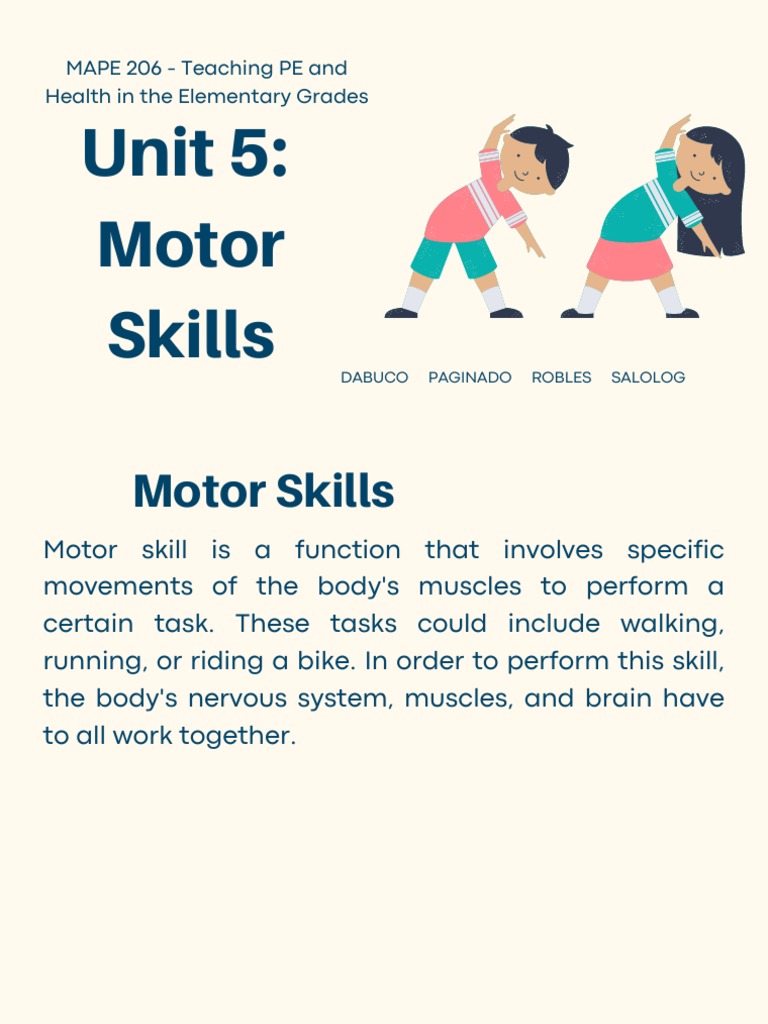 Motor Skills PDF | PDF | Anatomical Terms Of Motion | Dances