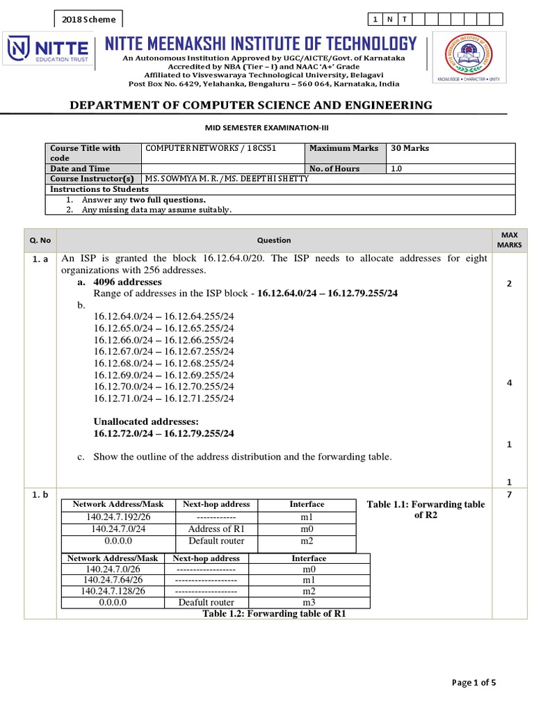 CN-MSE-3-Answer Schema | PDF | Internet Protocols | Computer Networking
