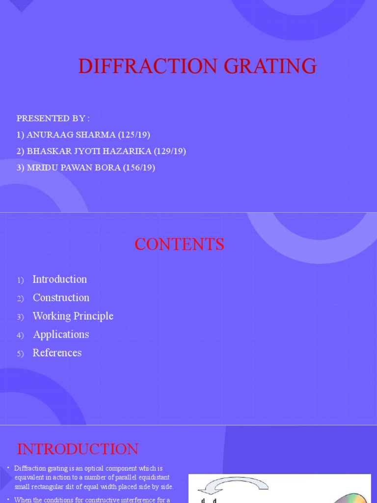 Diffraction Grating | PDF | Diffraction | Wavelength