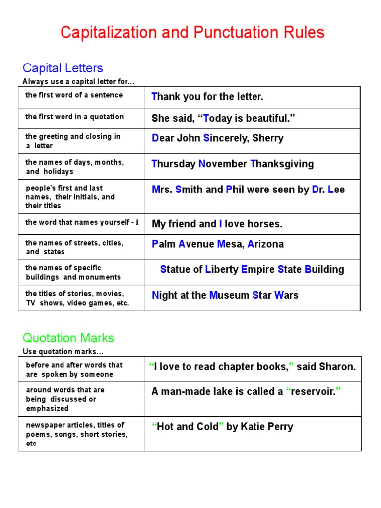 Capitalization 2 | PDF | Punctuation | Ellipsis