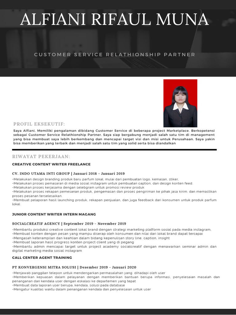 Alfiani Rifaul Muna | PDF | Karier & Perkembangan