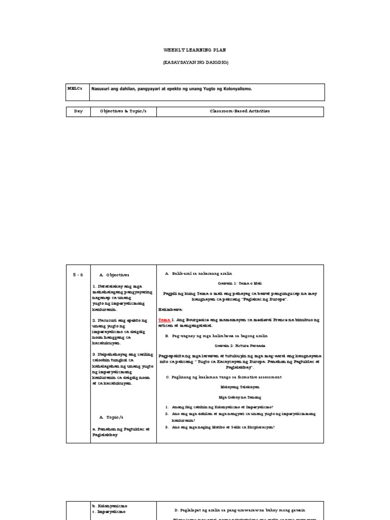 Sample Lesson Plan 3 | PDF