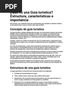 Estructura de una guía turística | PDF
