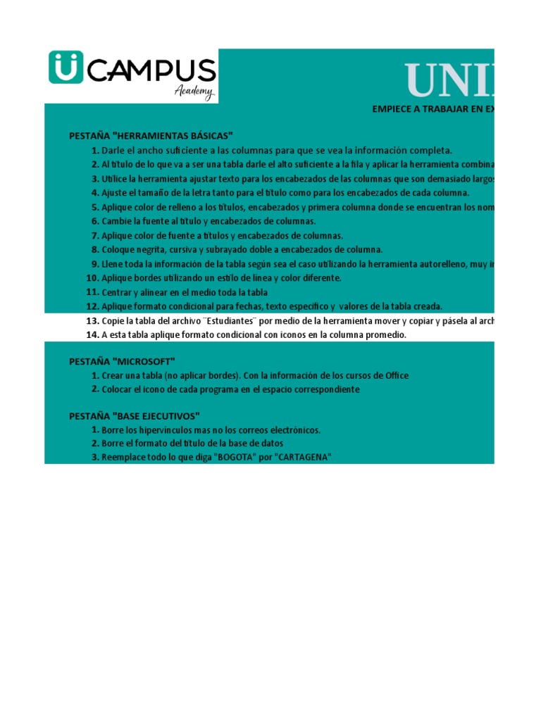 UNIDAD2 | PDF | Microsoft Excel | Microsoft