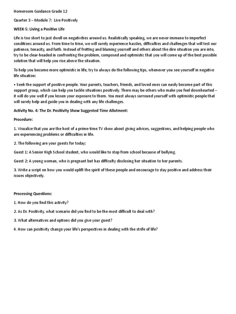 HGP 12 Q3 Week 5 | PDF