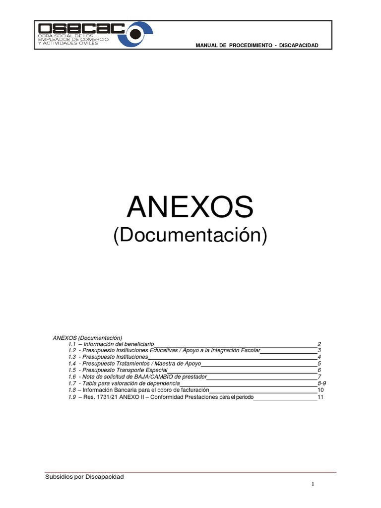 Anexos - Instructivo Beneficiarios | PDF