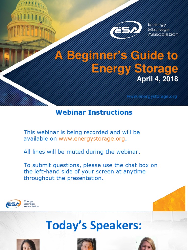 Energy Storage Beginners Guide | PDF | Electrical Grid | Distributed ...
