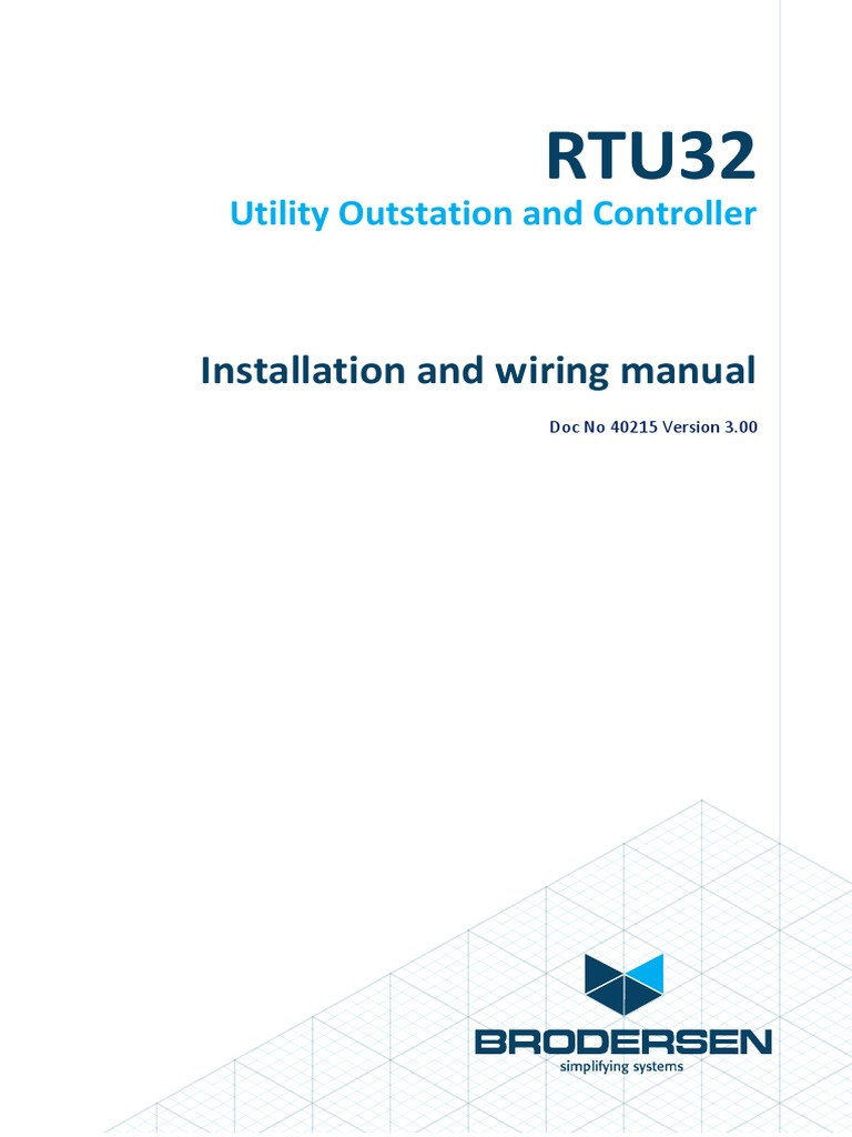 RTU32 Installation and Wiring Guide | PDF | Manufactured Goods | Equipment