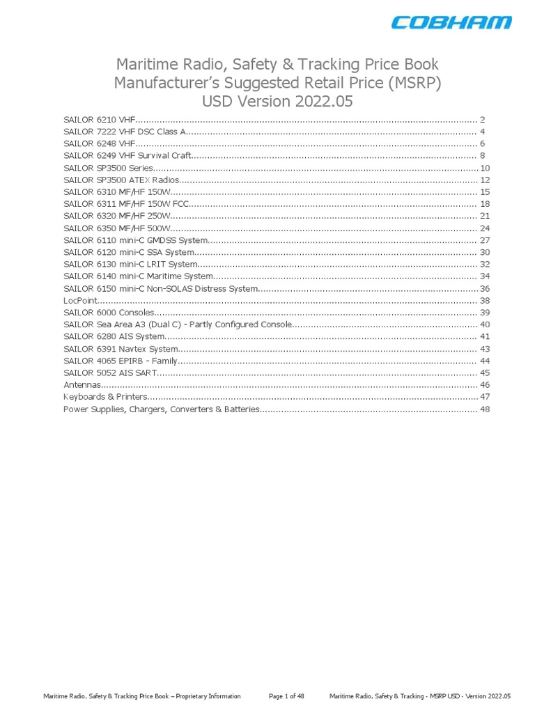 Maritime RST MSRP Partner PDF | PDF | Battery Charger ...