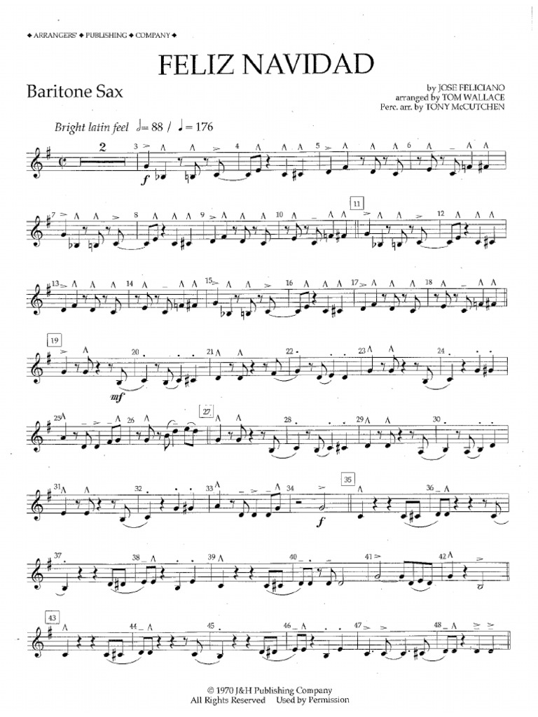 Bari Sax - Feliz Navidad | PDF