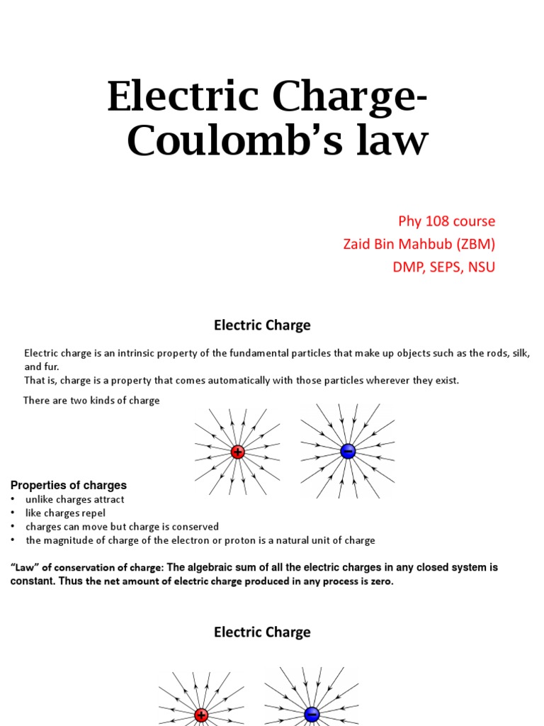 Electric Charge Coulomb 01 | PDF | Electric Charge | Force