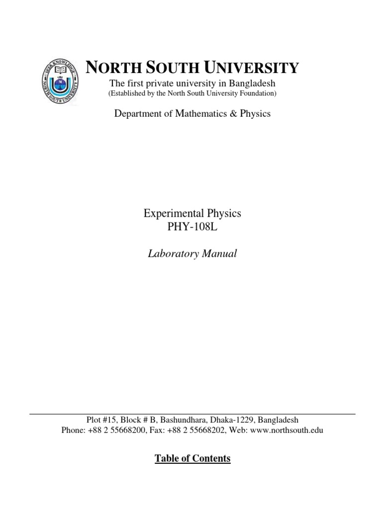 Phy108 Lab Manual PDF | Download Free PDF | Resonance | Electromagnetic Induction