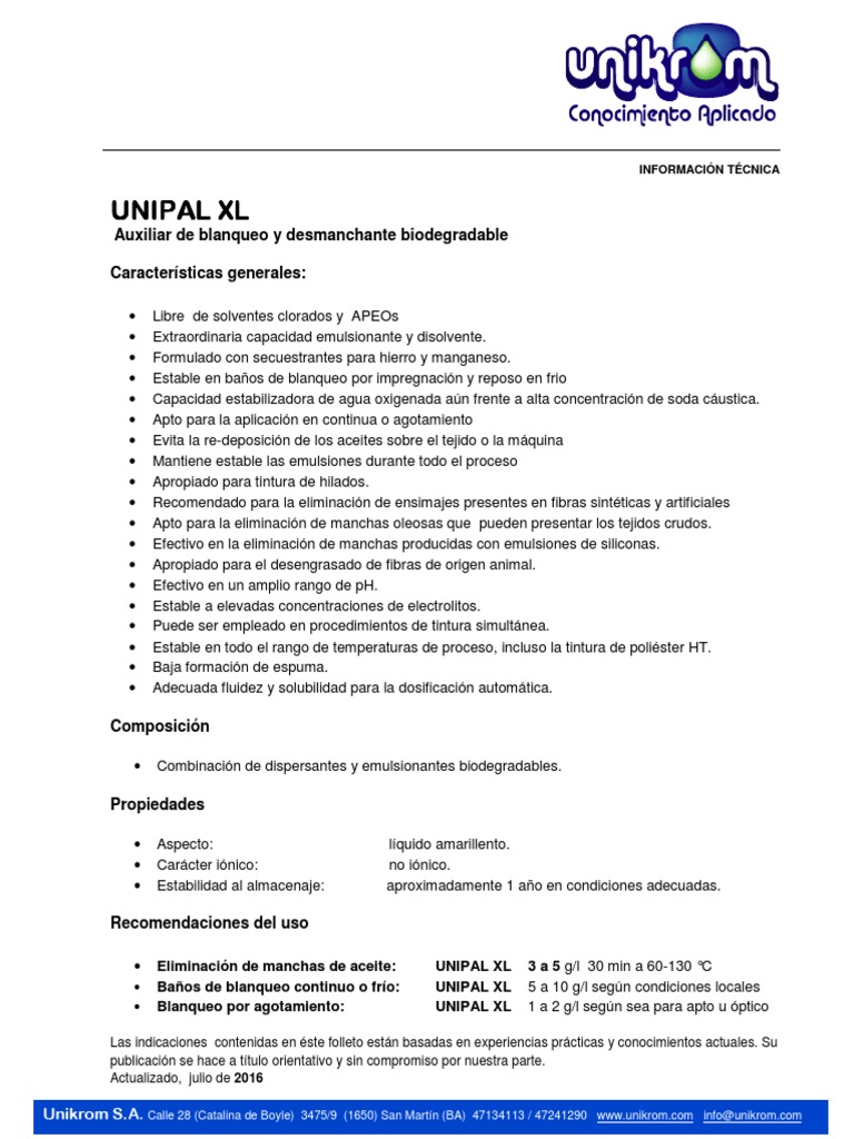 Unipal XL | PDF