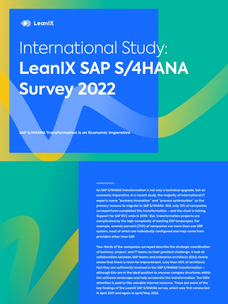 LeanIX Report SAP-S4Hana-Survey-2022 EN | PDF | Enterprise Resource ...