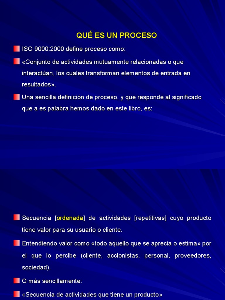 Definición y Elementos de un Proceso | PDF | Economias | Business