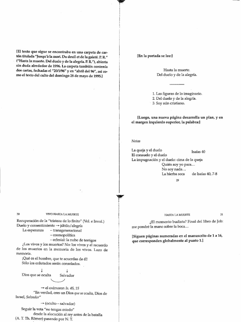 P.Ricoeur, Vivo Hasta La Muerte | PDF