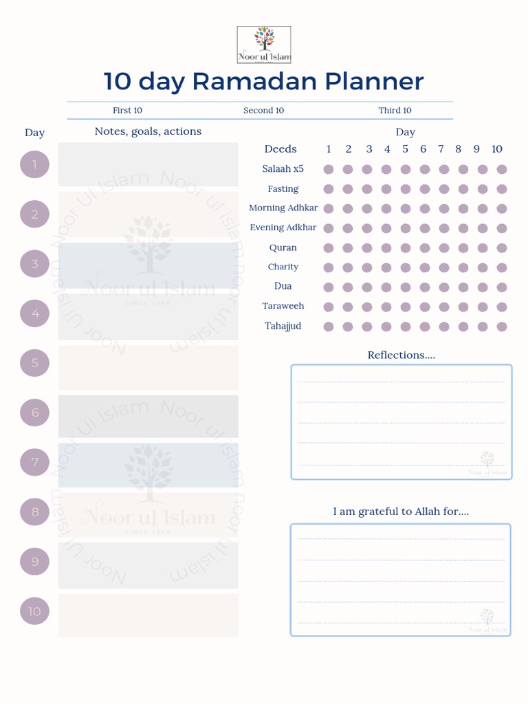 Ramadan Worship Tracker | PDF