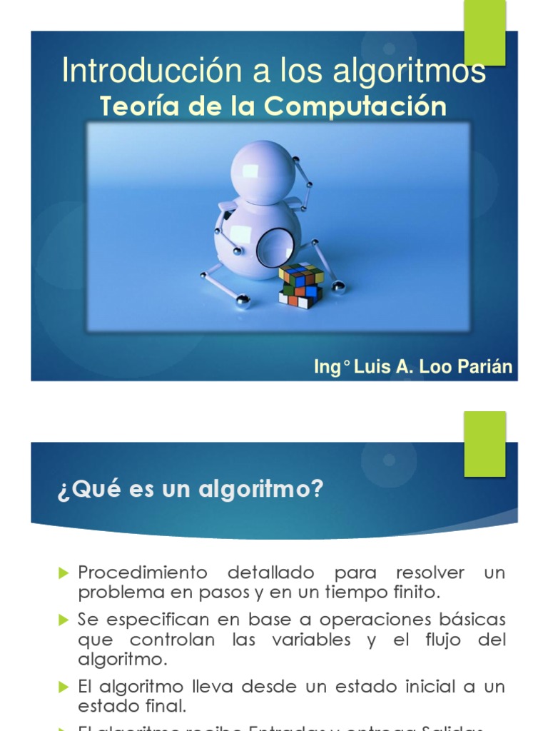 SEMANA I - Algoritmos | PDF