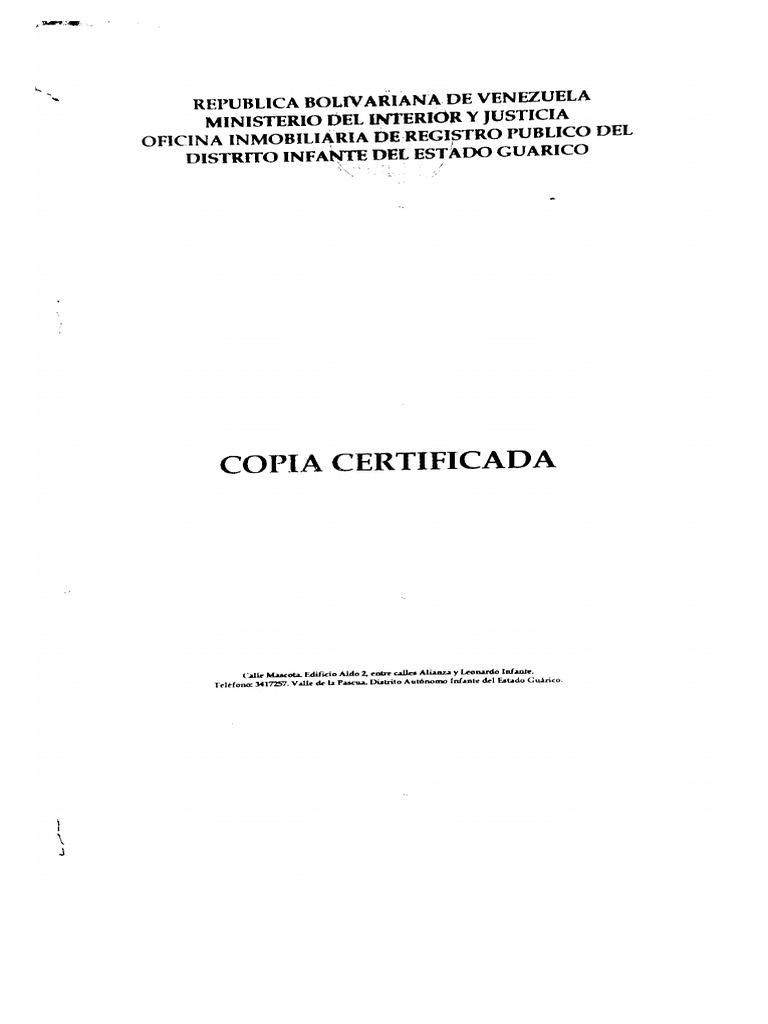 Copia Certificada de Documento | PDF