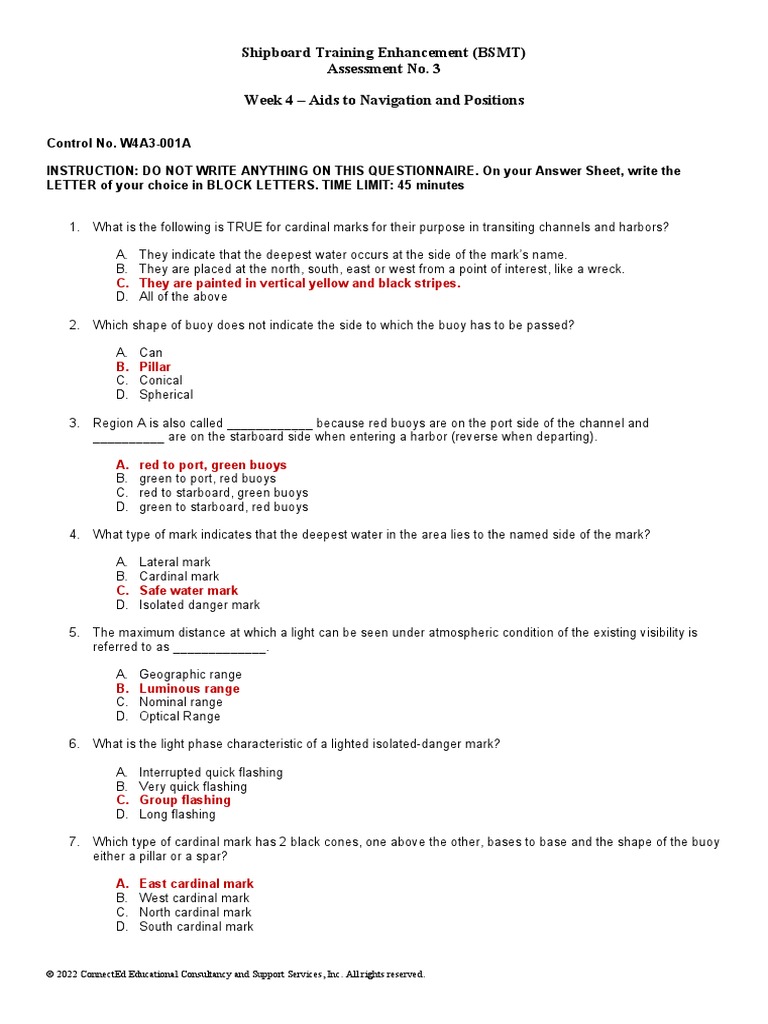 BSMT Act 3 - Set A Answer Key | PDF | Navigation