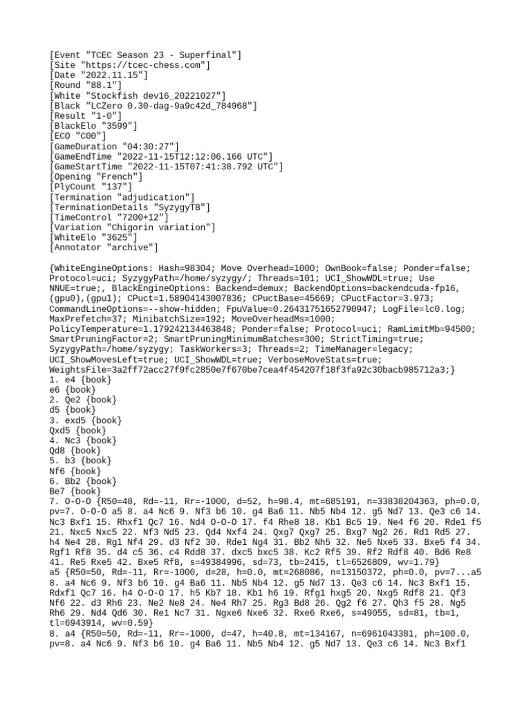 PGN | PDF | Chess Competitions | Traditional Games