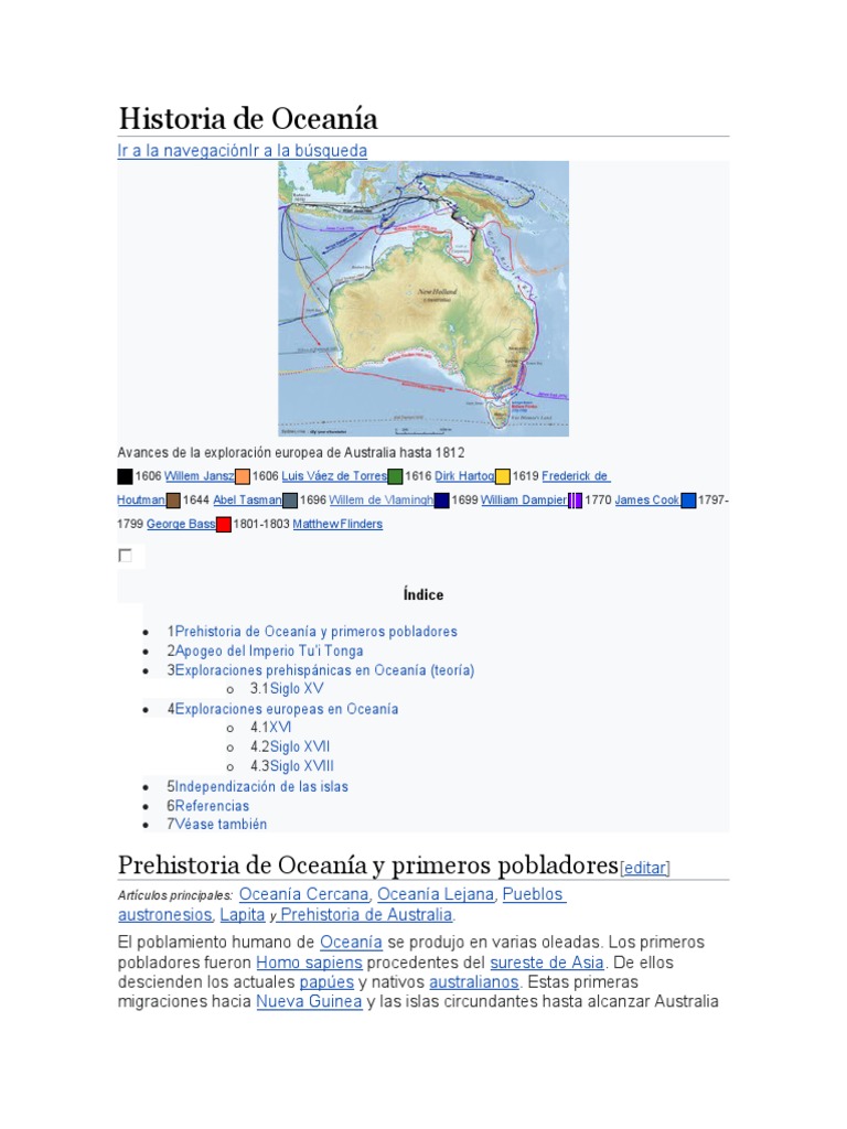 Historia de Oceanía | PDF | Oceanía | Polinesia