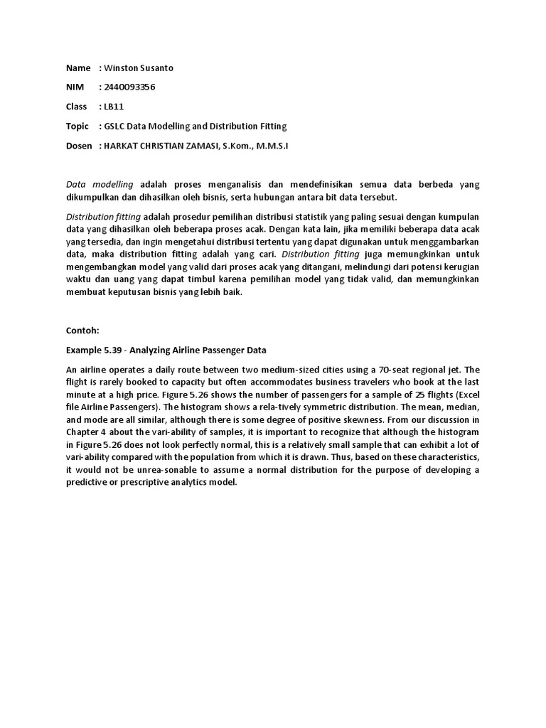 Distribution Fitting - Winston Susanto | PDF | Komputer